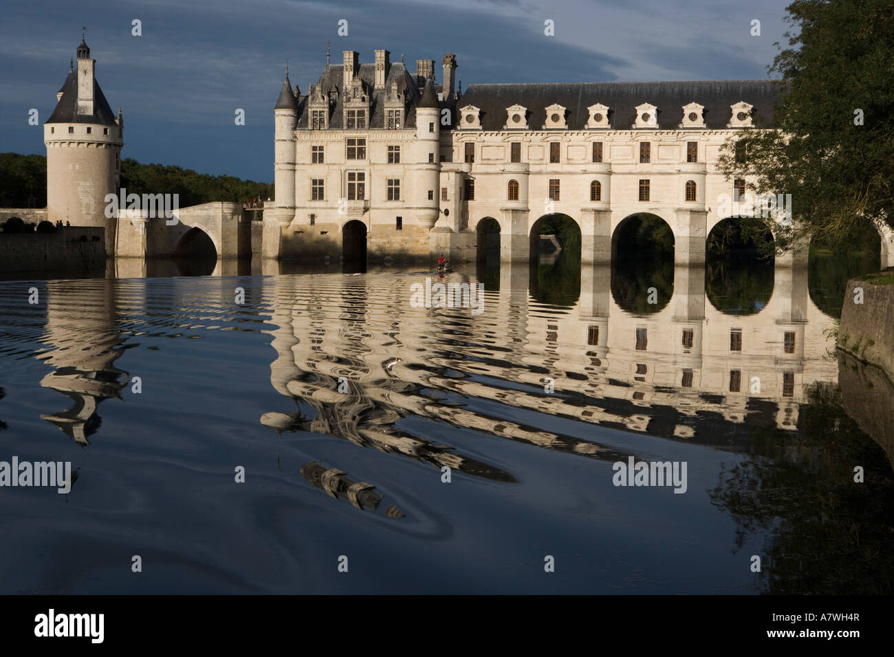 Chenonceau Chateau River Cher Indre et Loire Loire Valley France Stock ...