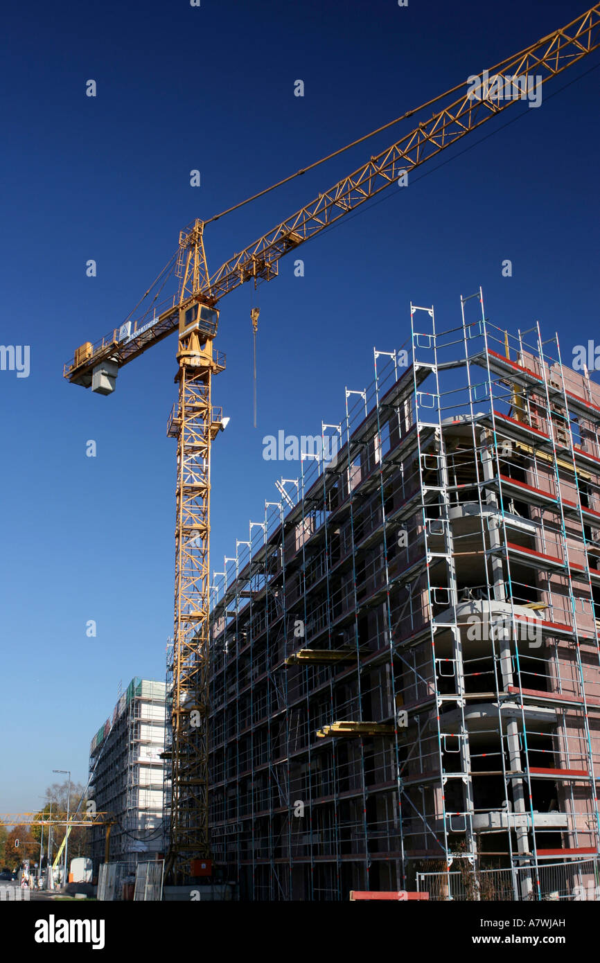 Construction site "Arnulfpark" with crane, Munich, Upper Bavaria ...