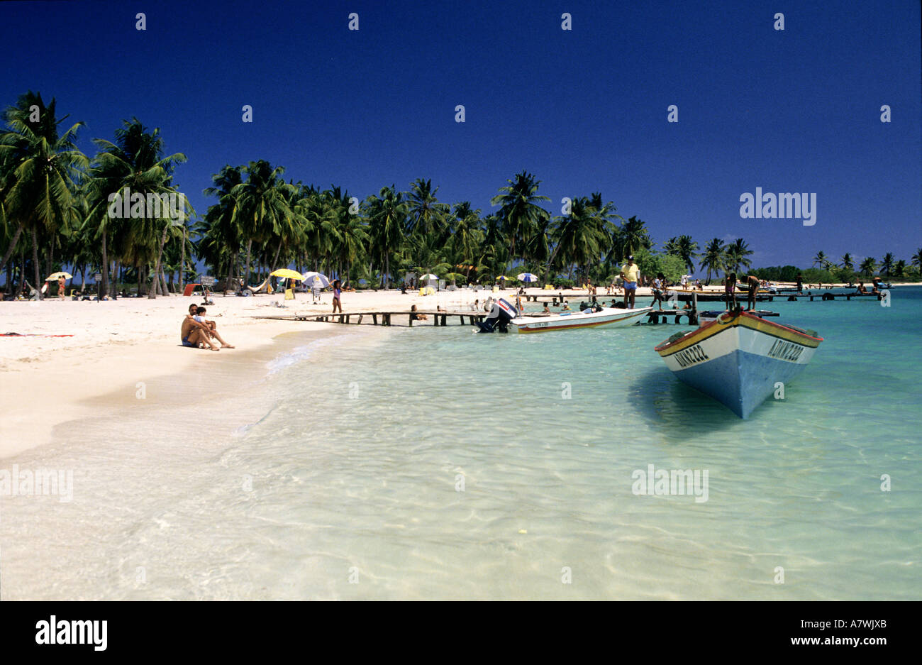 Venezuela, Morrocoy, beach of Cayo Sal Stock Photo - Alamy