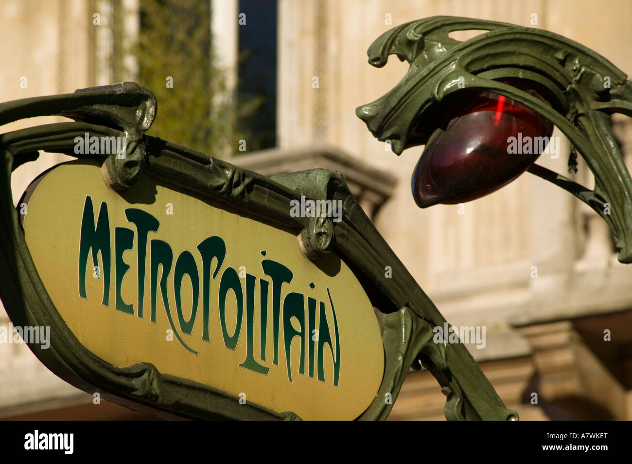 Metro entrance sign, Paris, France Stock Photo - Alamy