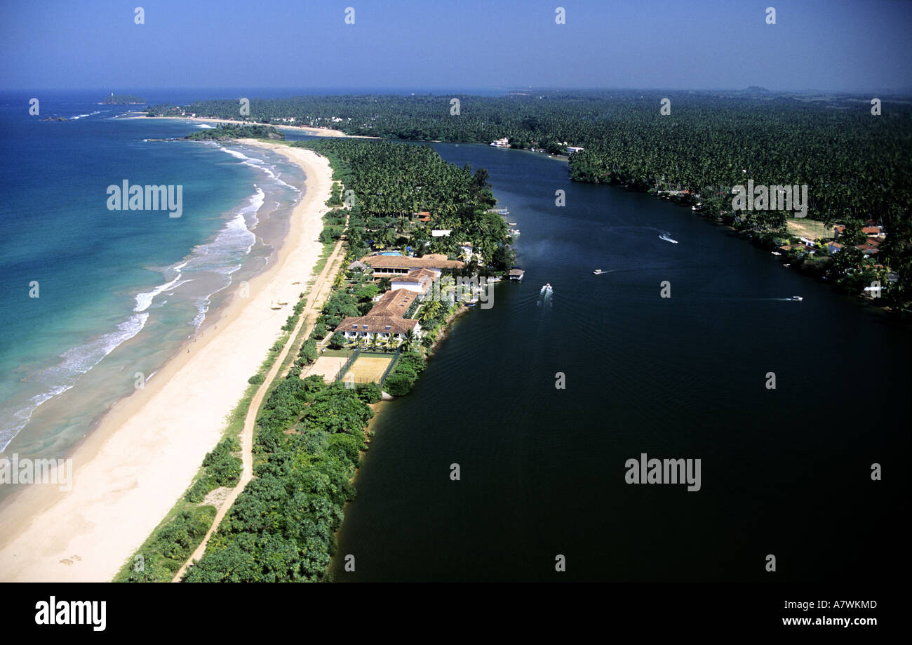 Sri Lanka, Southwest coast, Bentota beach (aerial view Stock Photo - Alamy