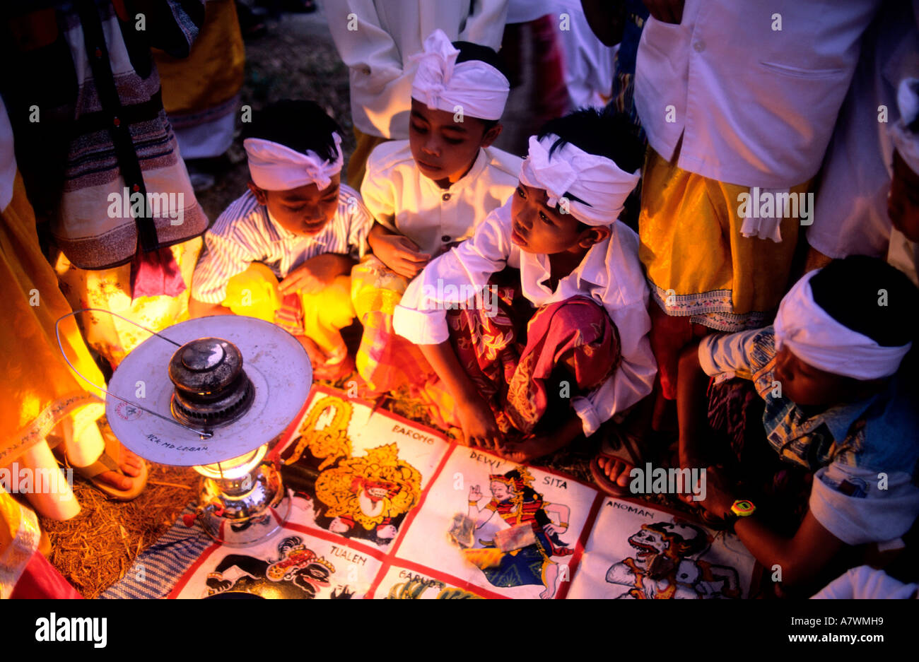 Indonesia, Bali, Kocokan game during the Galungan celebrations Stock ...