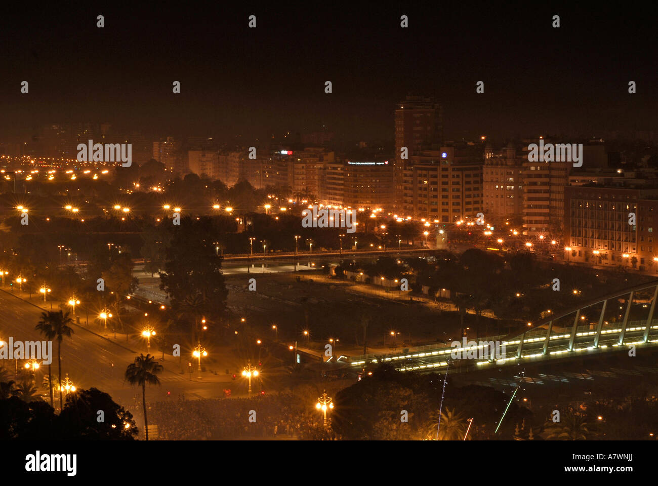 Fireworks at midnight valencia hi-res stock photography and images - Alamy
