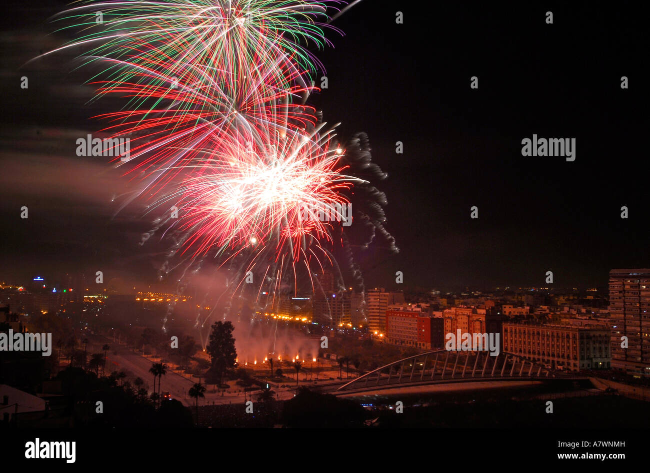 Fireworks at midnight. Valencia. Fallas Las Fallas Valencia Las Fallas ...