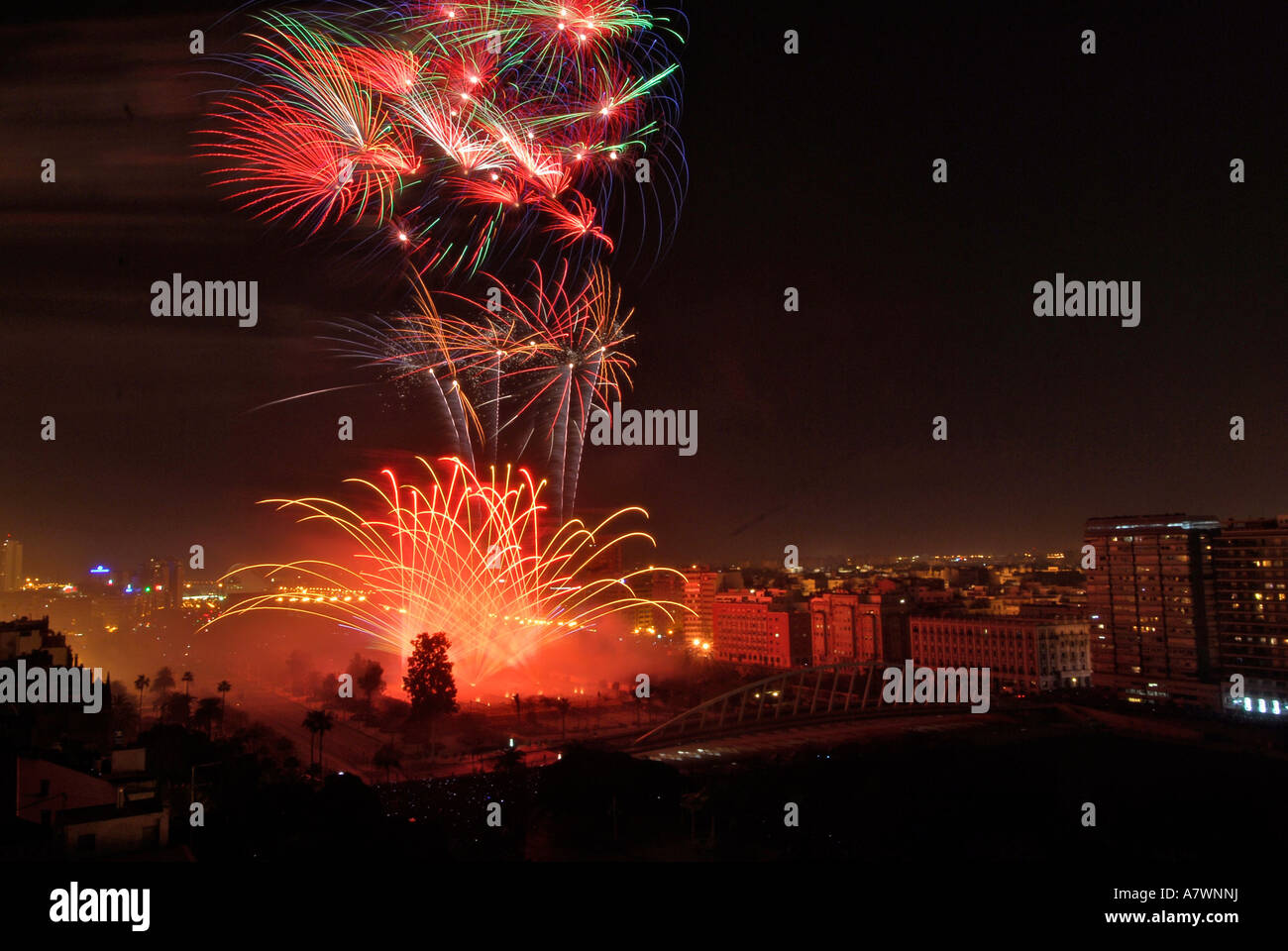 Fireworks at midnight. Valencia. Fallas Las Fallas Valencia Las Fallas ...