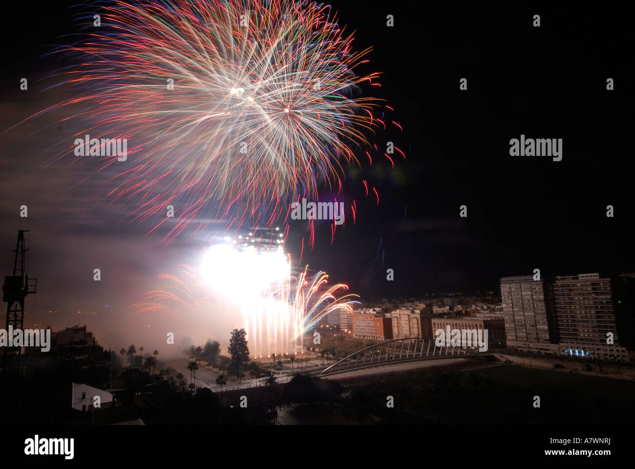 Fireworks at midnight. Valencia. Fallas Las Fallas Valencia Las Fallas ...