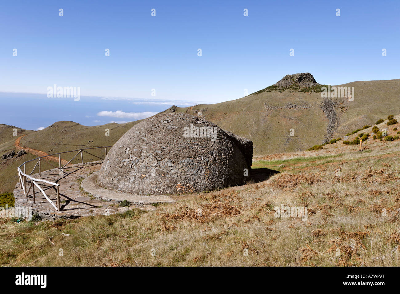 An old ice cellar made of stone, Pico do Arieiro, Madeira, Portugal ...