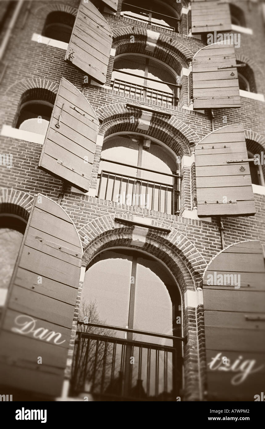 Warehouse windows in Amsterdam Stock Photo - Alamy