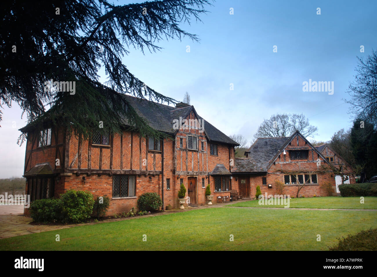 Red brick timber house hi-res stock photography and images - Alamy