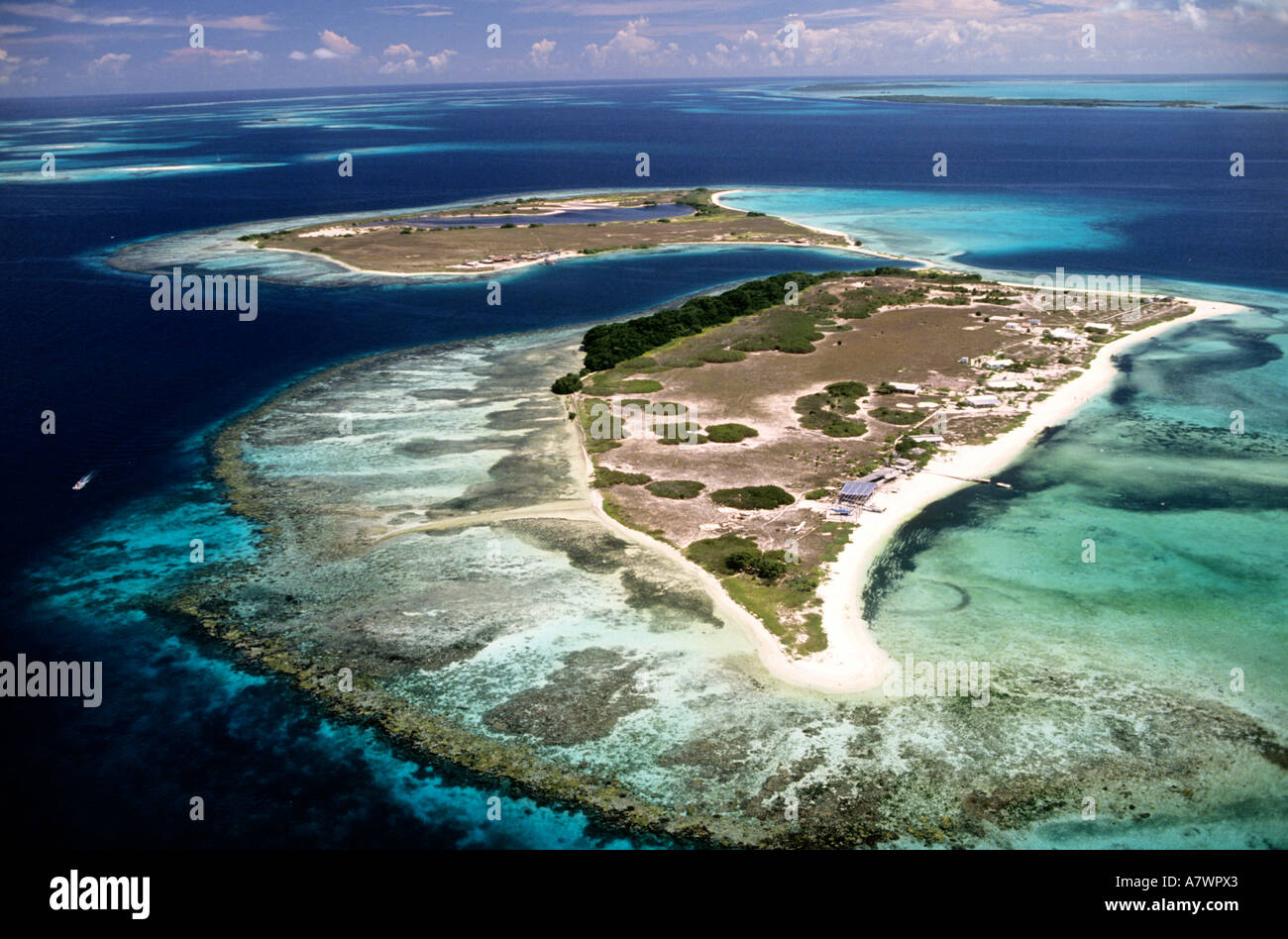 Venezuela, Los Roques Archipelago (national park) (aerial view Stock ...