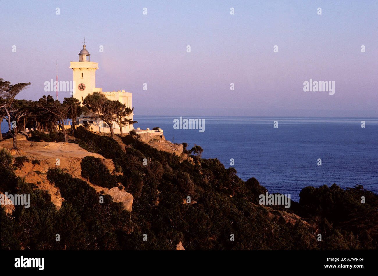 Morocco, Tanger area, the Malabata Cape lighthouse Stock Photo - Alamy