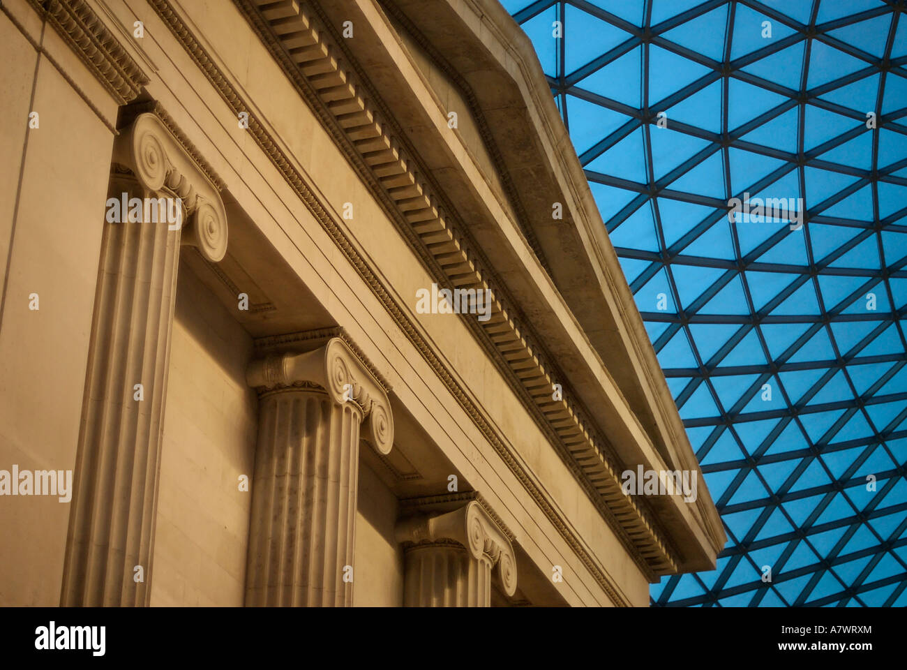 Architectural detail of the interior of the Great Courtyard of the ...
