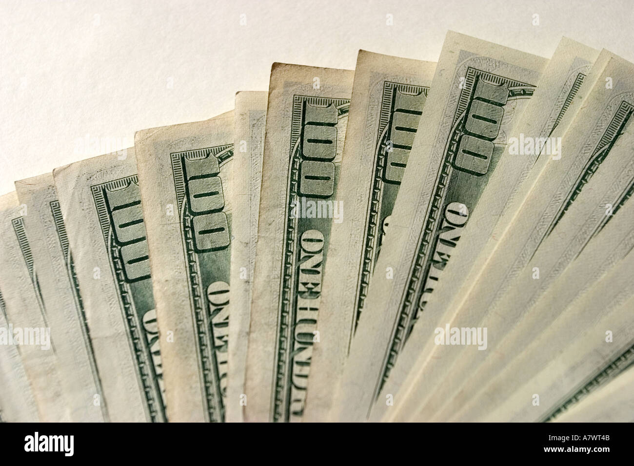 aligned 5000 dollars in cash in One hundred american currency Dollars ...