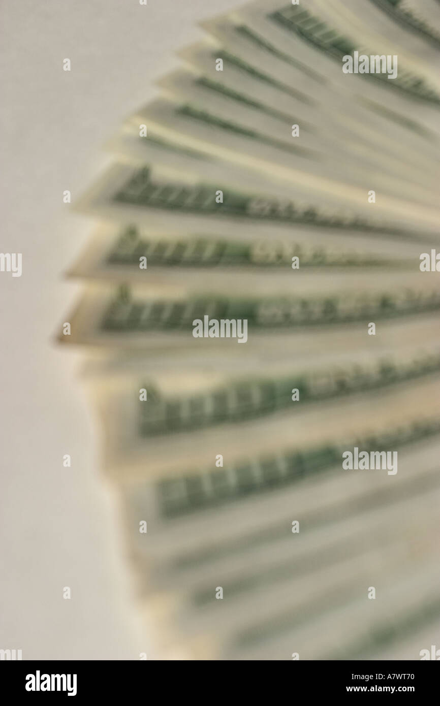 aligned 5000 dollars in cash in One hundred american currency Dollars ...