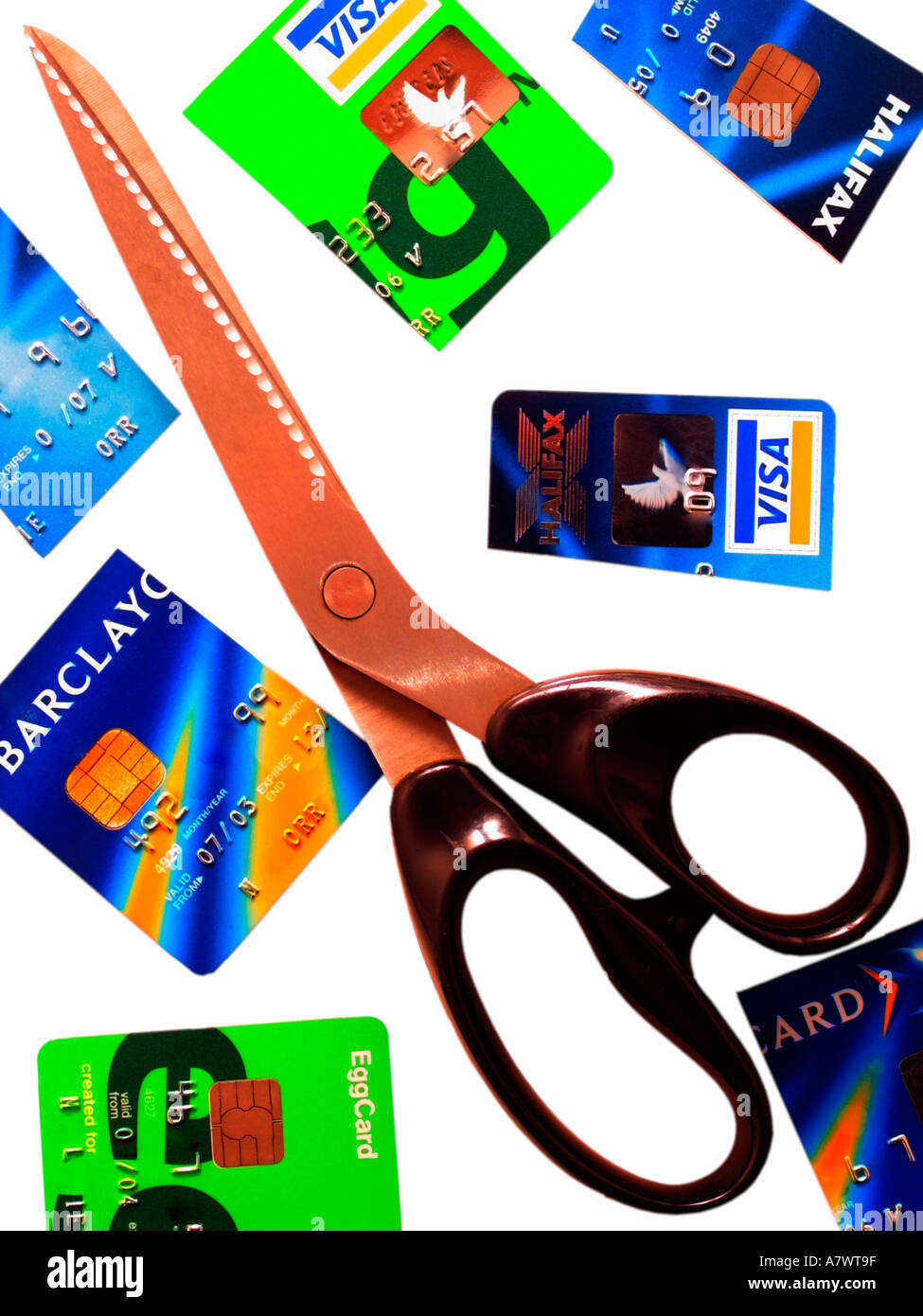 cut up credit cards Stock Photo - Alamy
