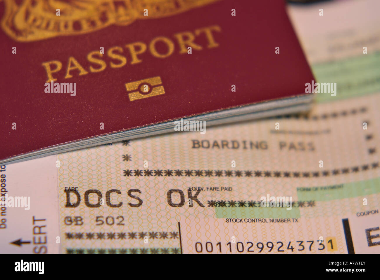 Biometric passport boarding pass hi-res stock photography and images ...