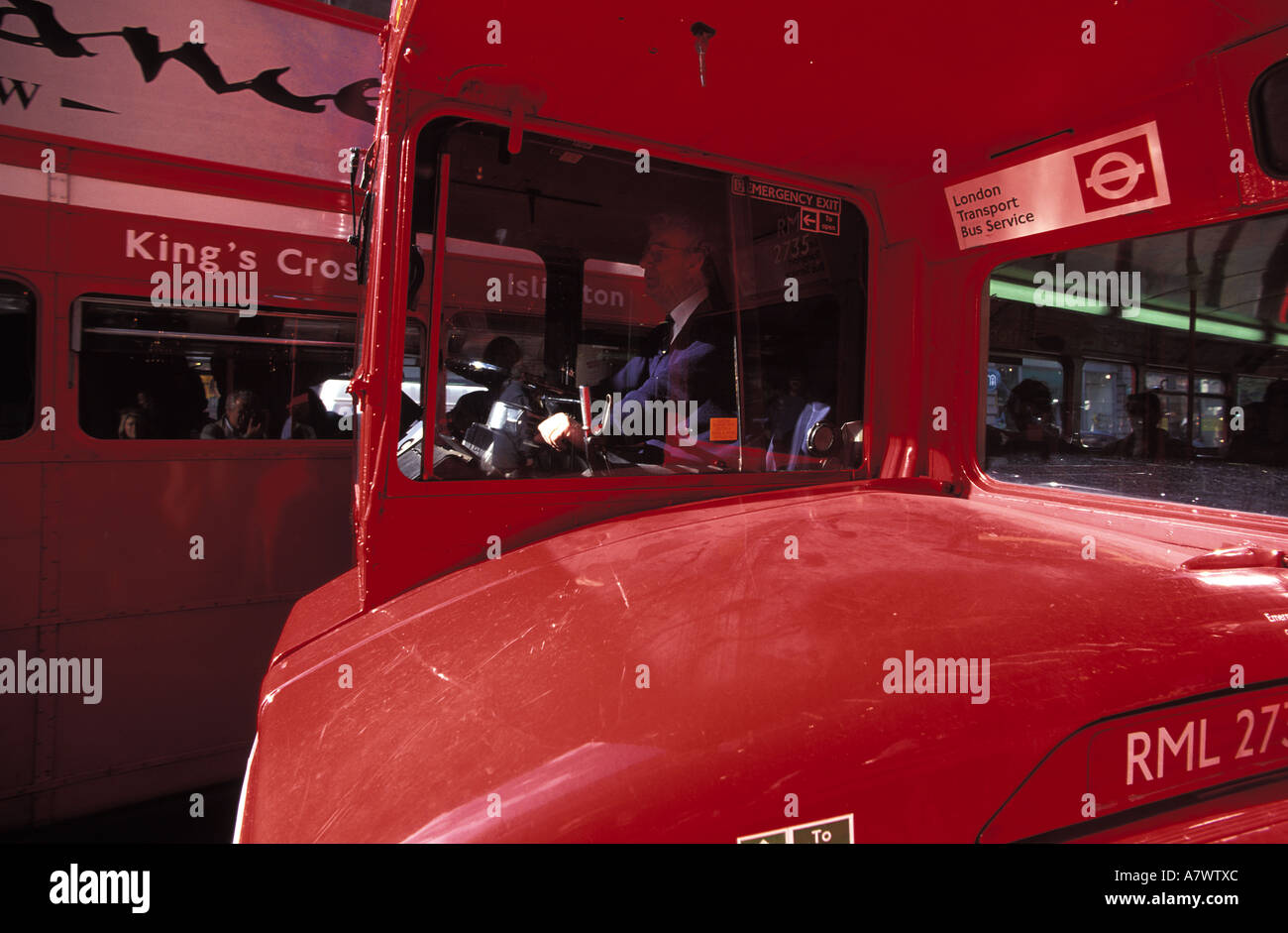 United Kingdom, London, famous red double decker Stock Photo - Alamy