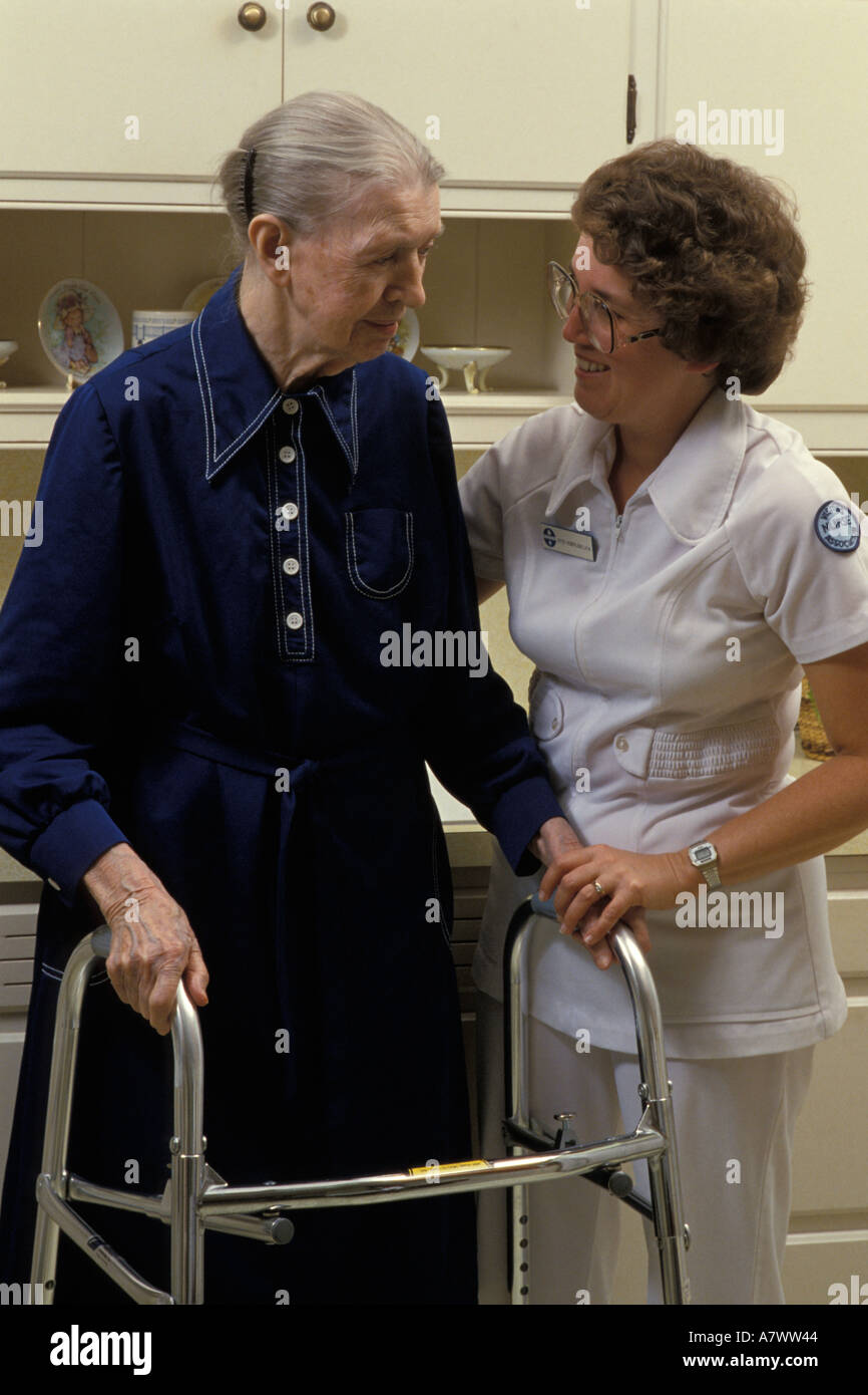Nurse, senior citizen retirees Stock Photo - Alamy