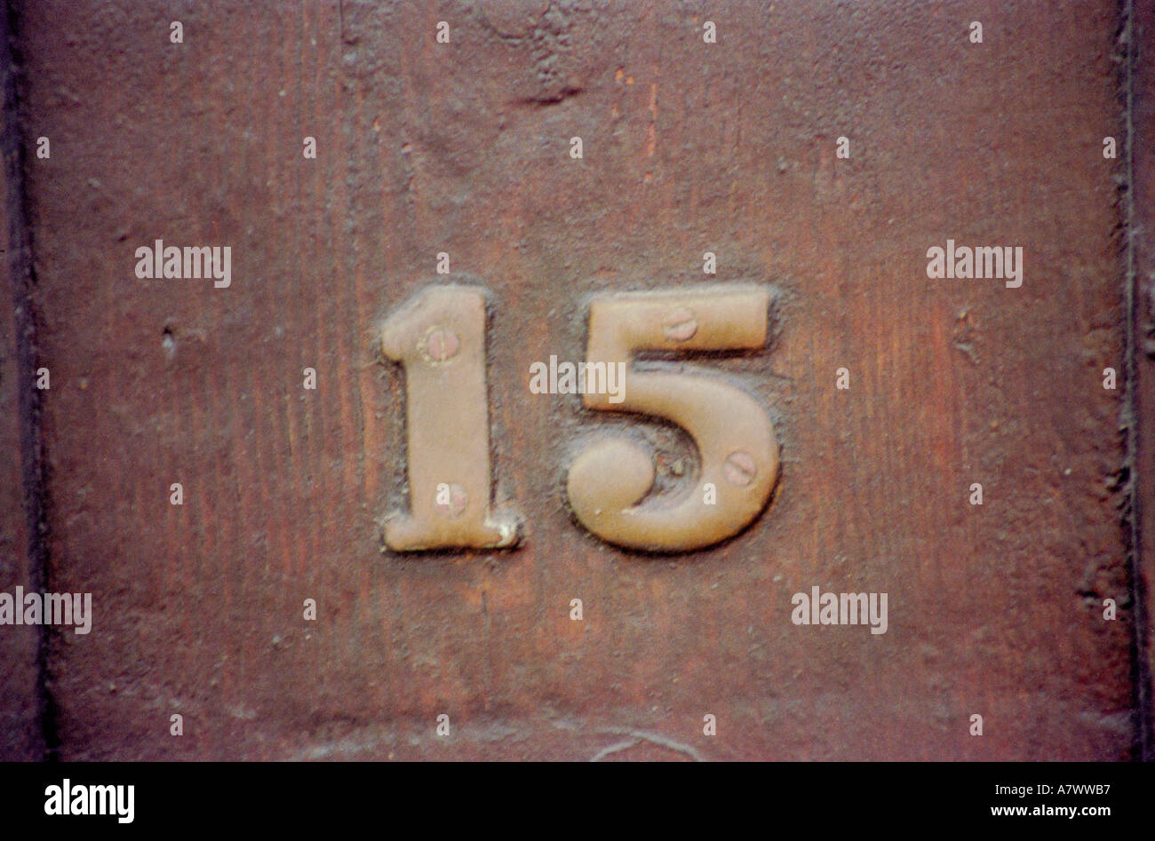 Door number 15 Stock Photo - Alamy