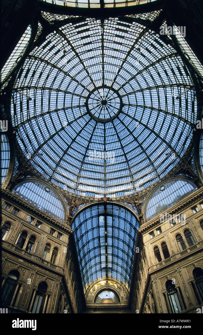 Italy, Campania, Naples, a gallery glass roofs Stock Photo - Alamy