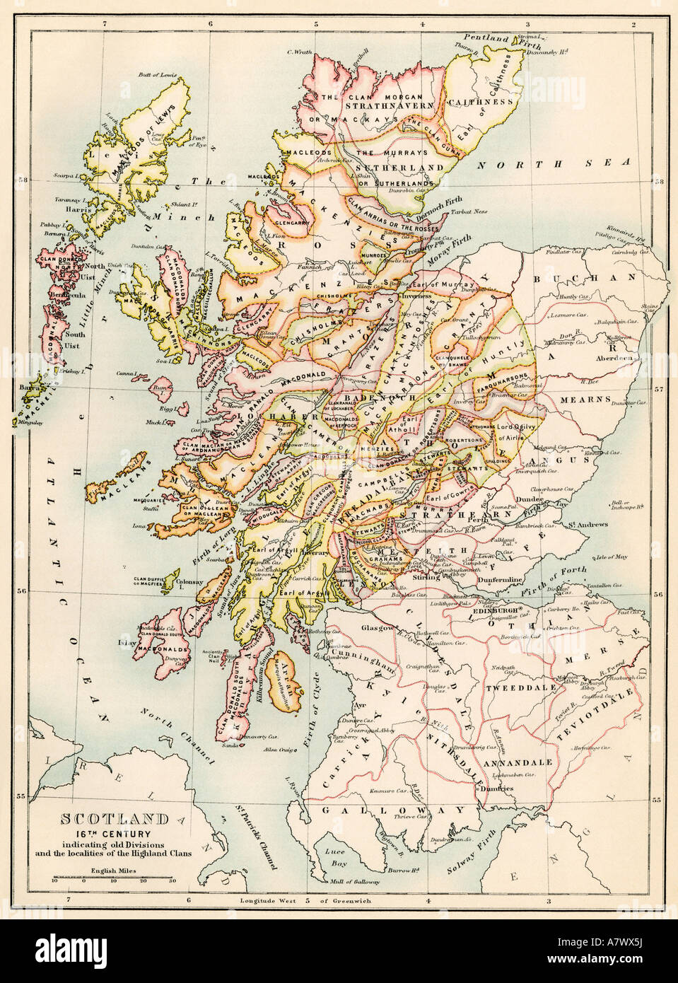 16th century map of the british isles High Resolution Stock Photography ...