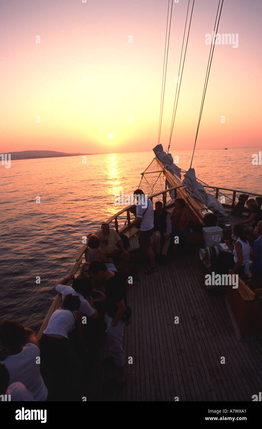 MALTA A sunset cruise along the Maltese coast Stock Photo - Alamy