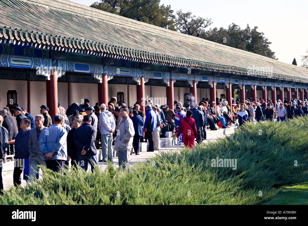 CHINA BEIJING Crowds of elderly Chinese citizens gather early in the ...