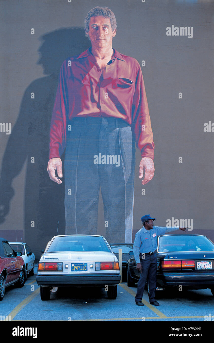 United States, California, Los Angeles, Hollywood, wall painted by Kent ...