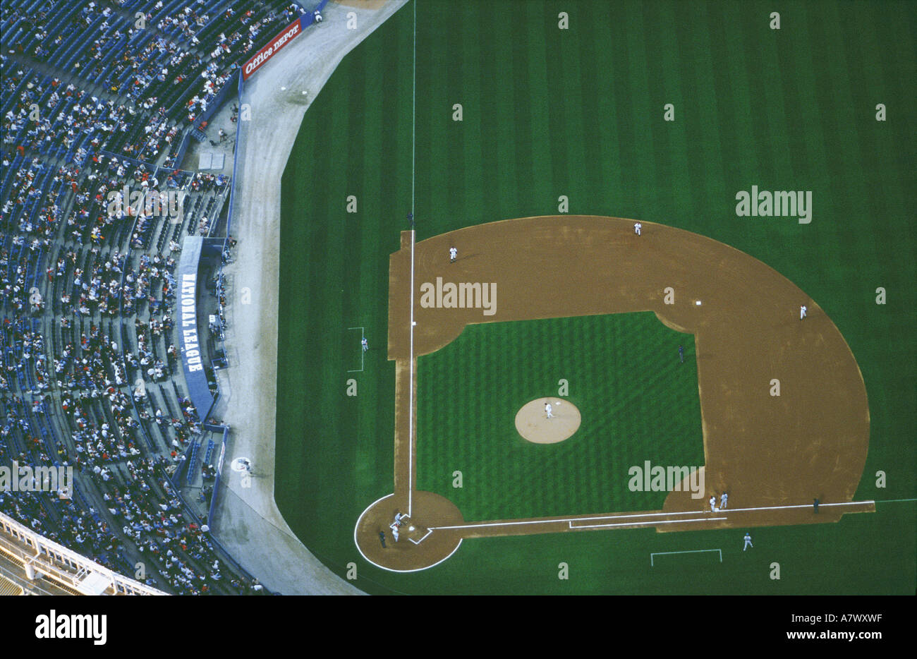 United States, Georgia, Atlanta (aerial view) of the baseball stadium ...