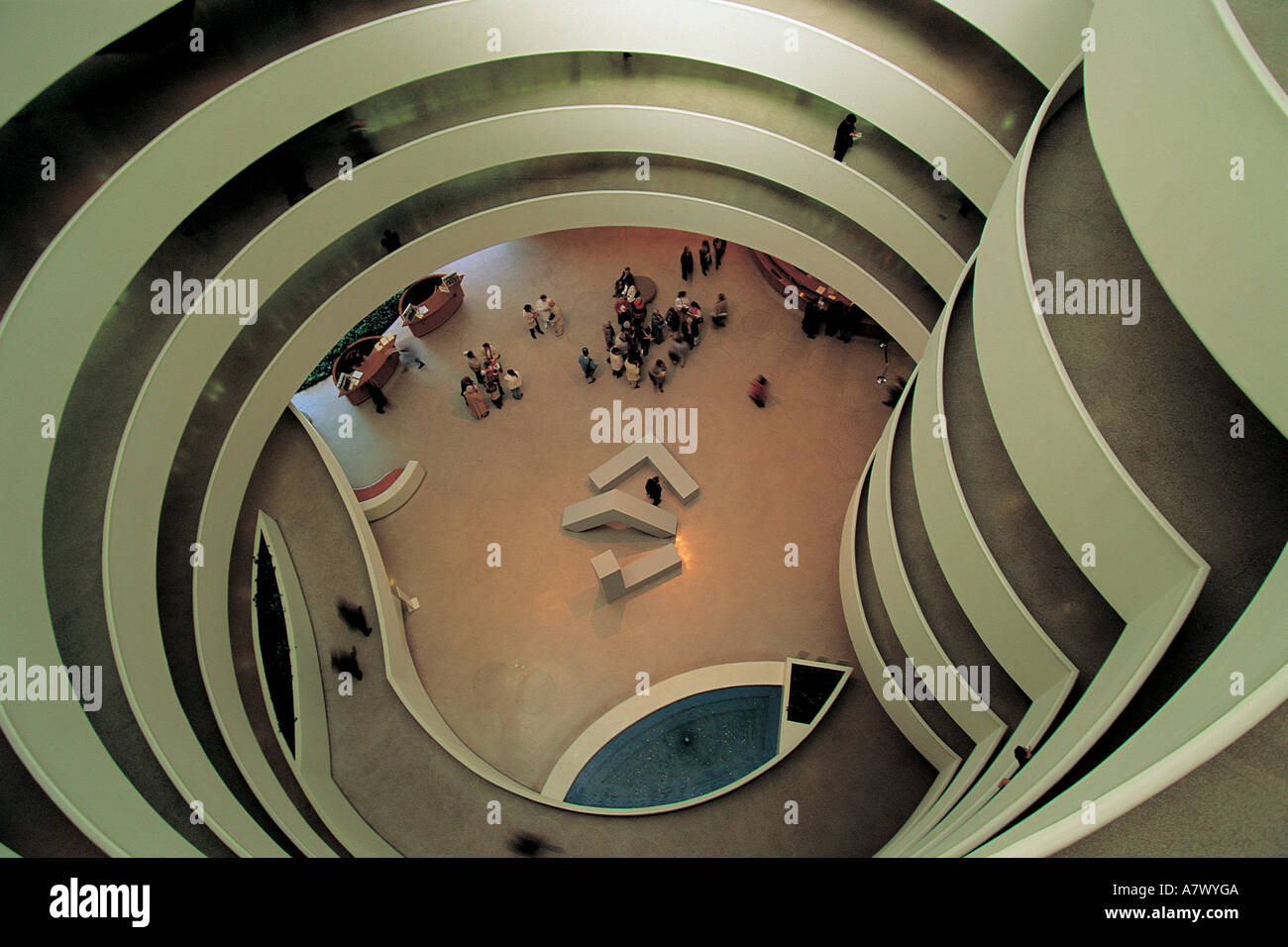 United States, New York, Manhattan, inside Guggenheim Museum by the ...