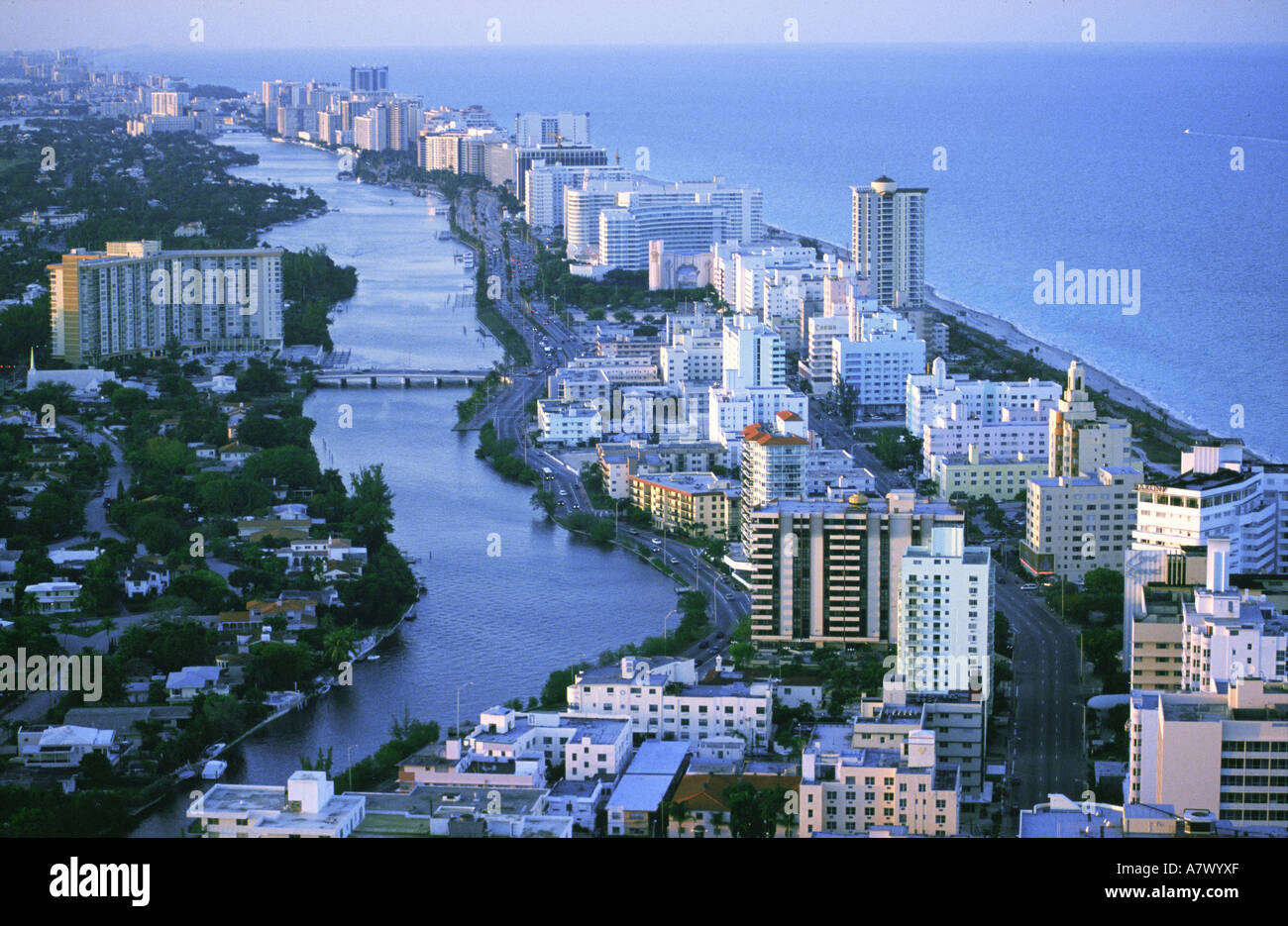 Miami florida aerial view downtown hi-res stock photography and images ...