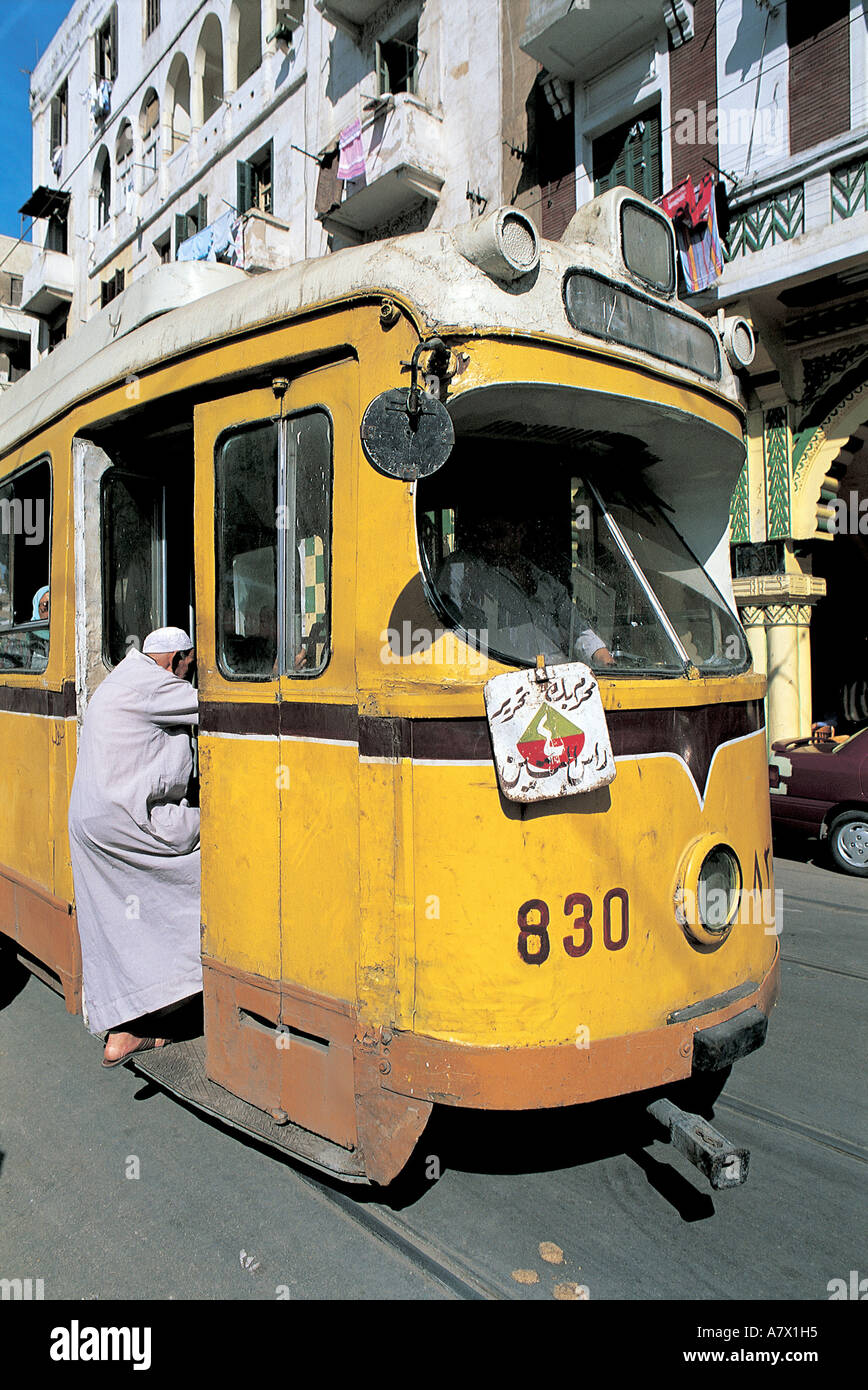 Egypt, Alexandria, tramway Stock Photo - Alamy