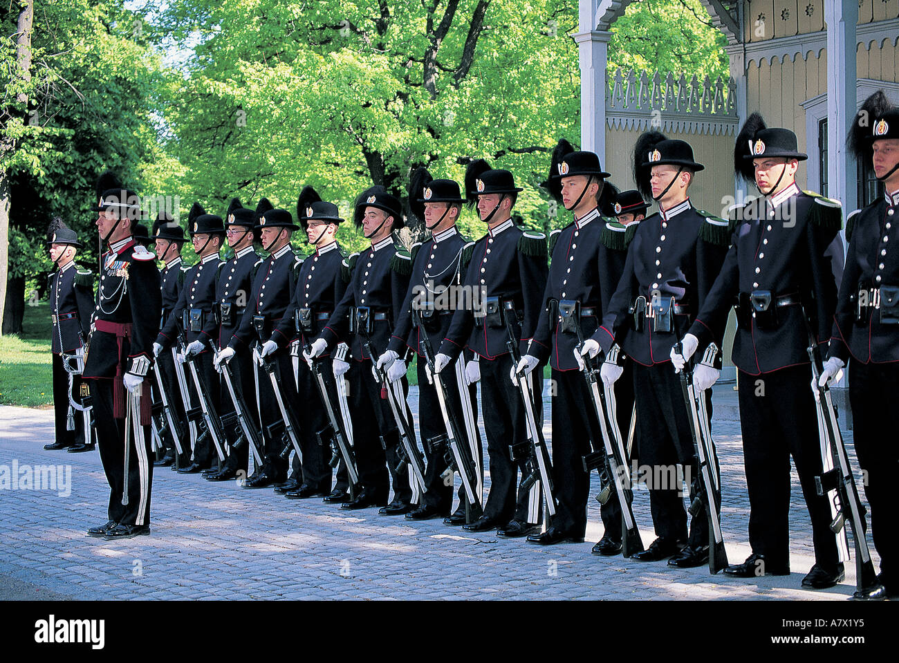 Norway, Oslo, the royal guard Stock Photo - Alamy