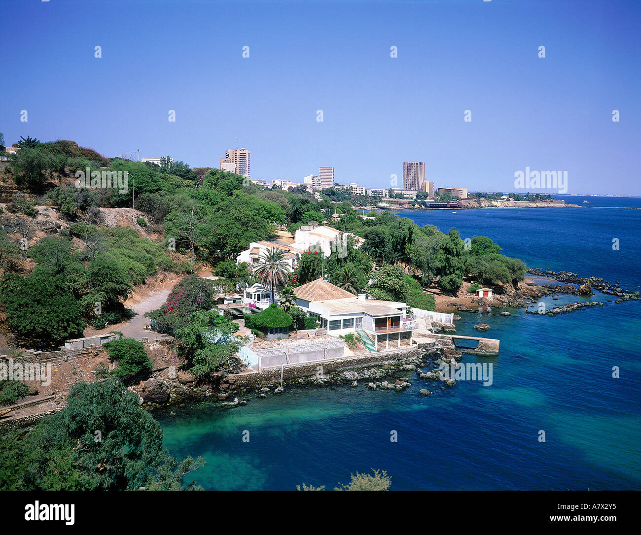 Senegal, Dakar area, the residential and administrative districts of ...