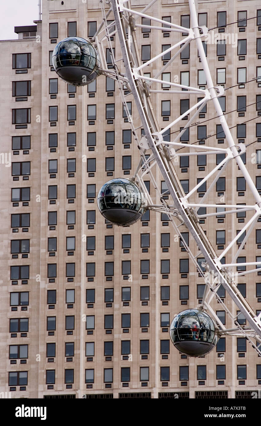 London eye and the Shell Building, London England Stock Photo - Alamy