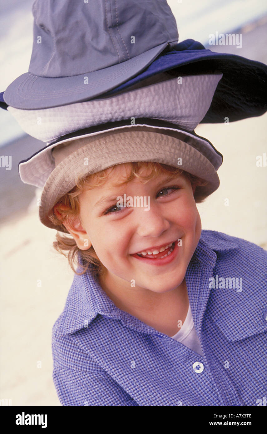 Child wearing hats hi-res stock photography and images - Alamy