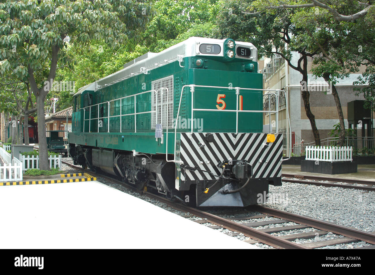 Locomotive at Hong Kong railway museum Stock Photo - Alamy