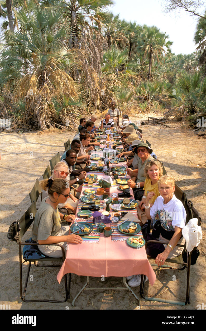 Africa, Botswana, Okavango Delta. Bush breakfast Stock Photo - Alamy