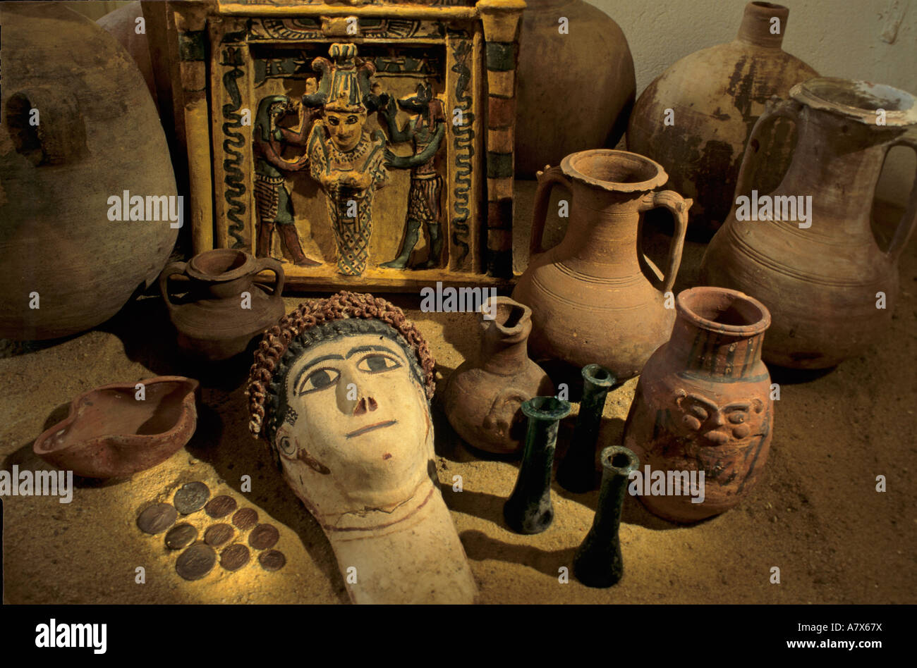 Egypt, Bahariya Oasis, Valley of the Golden Mummies, Bahariya Museum ...