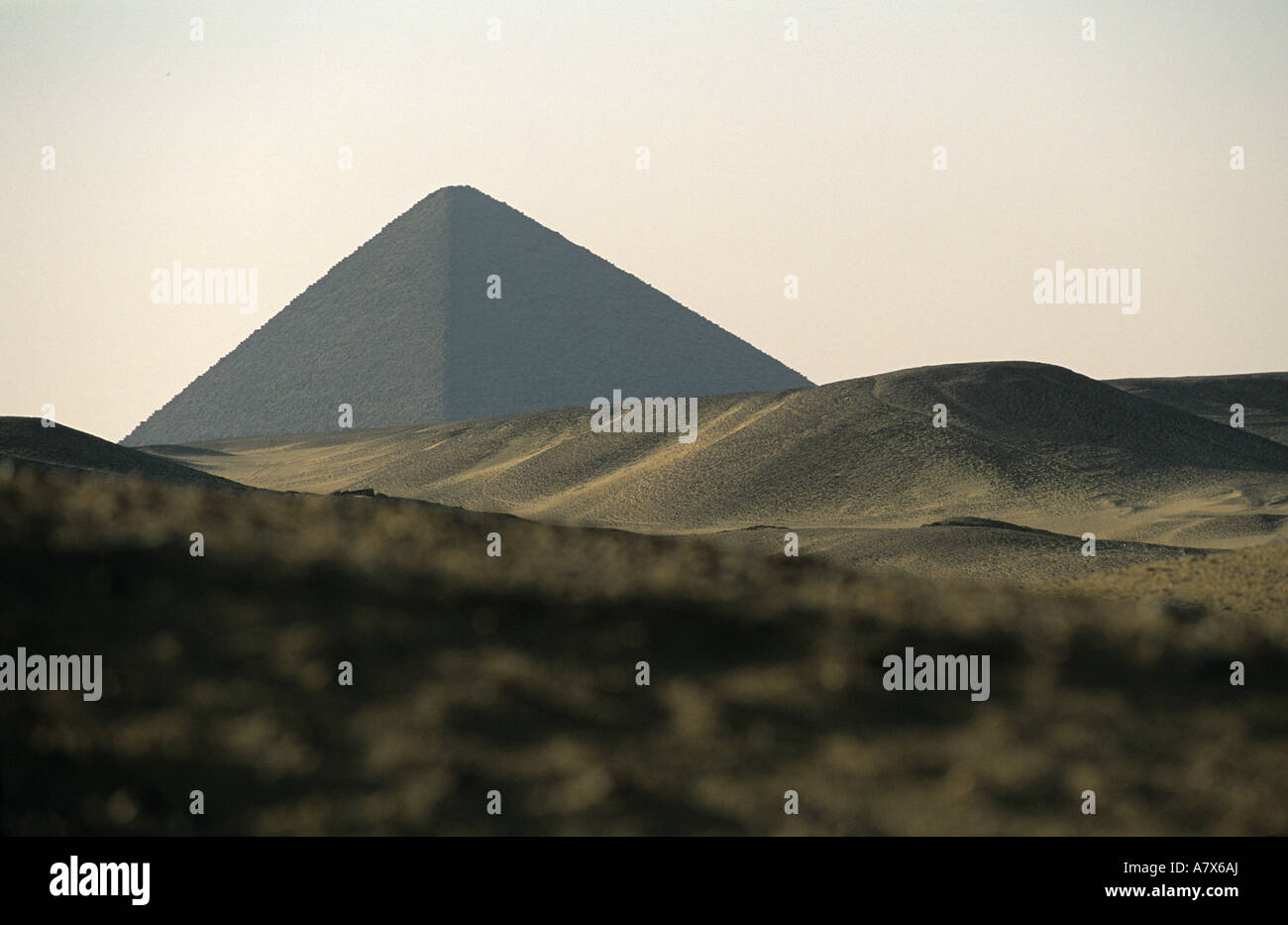 Egypt, Dashur, North or Red Pyramid of 4th dynasty Pharaoh Snefru Stock ...