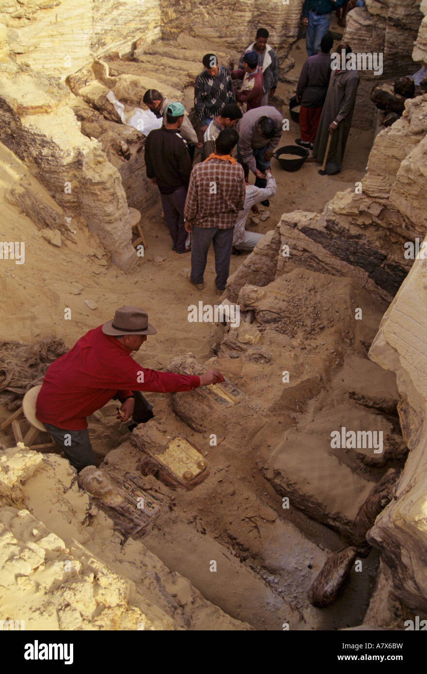 Egypt, Bahariya Oasis, Valley of the Golden Mummies, Dr. Zahi Hawass ...