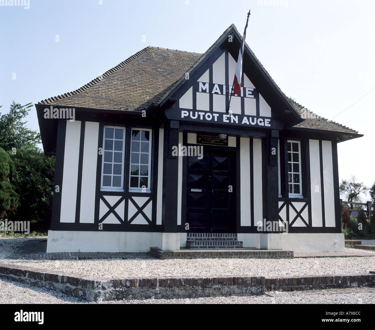 The Mairie at Putot en Auge Calvados Normandy France Stock Photo - Alamy