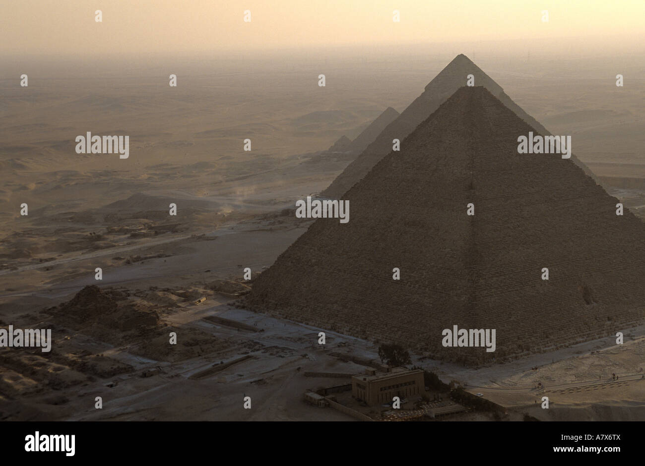 Egypt, Old Kingdom, Giza pyramid, aerial Stock Photo - Alamy