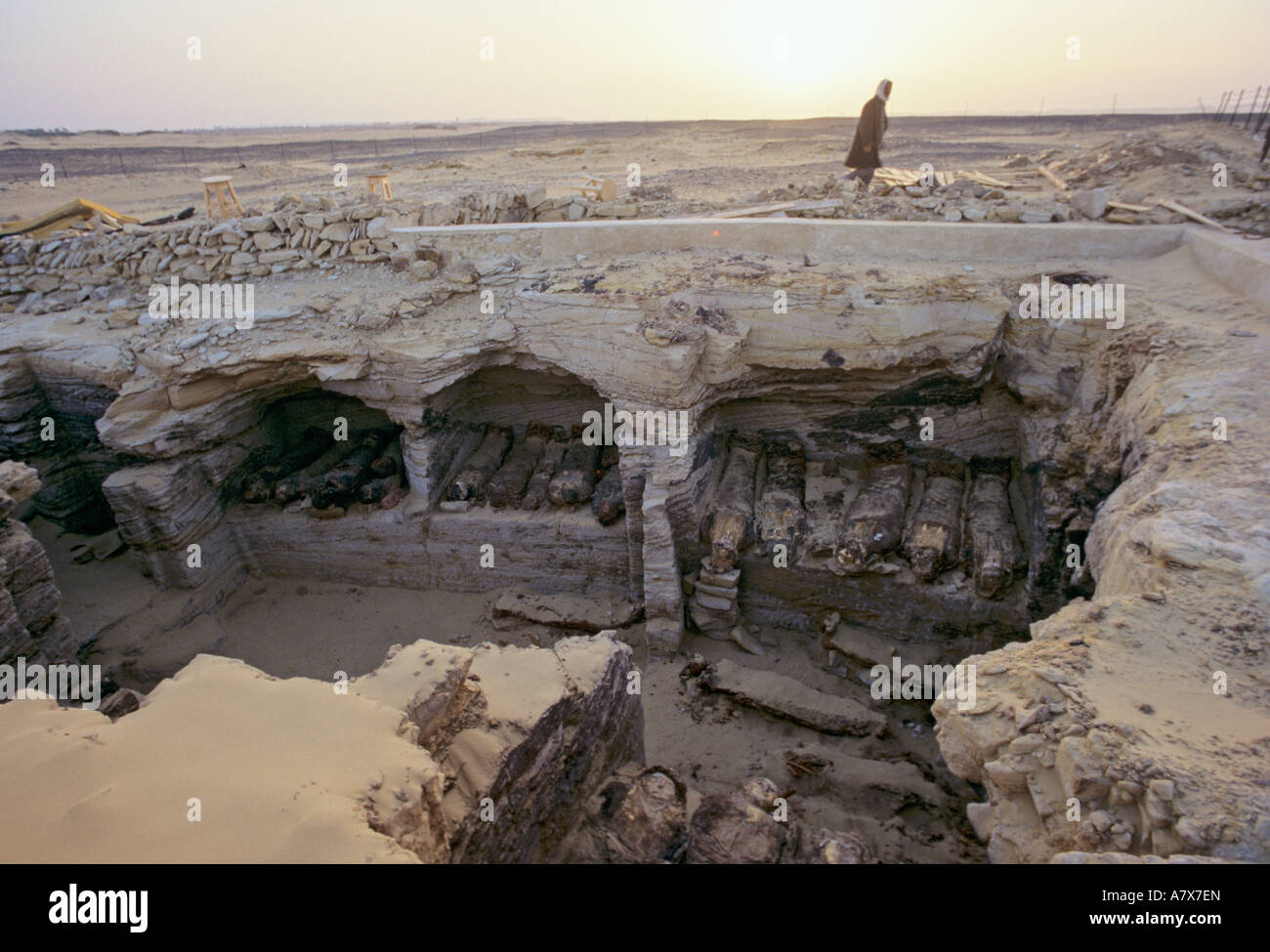 Egypt, Mummies in Tomb 54 Stock Photo - Alamy