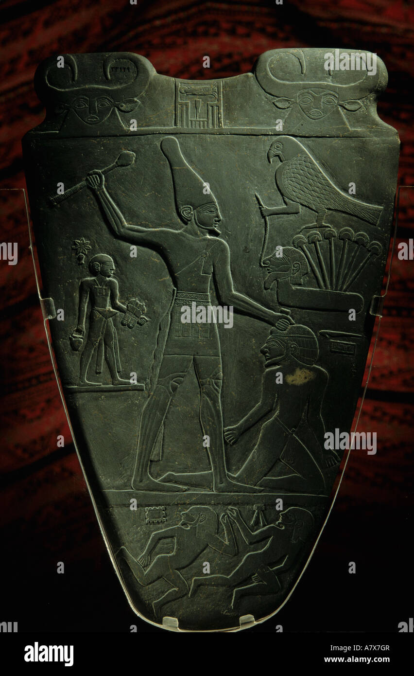Egypt, Cairo, Egypt of the Pharaohs, Egyptian Museum, Narmer Palette ...