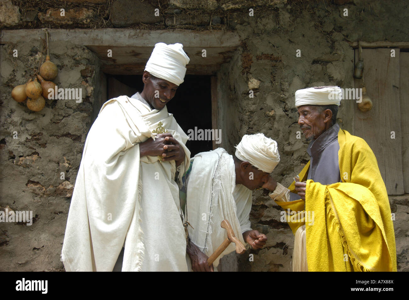 Ethiopia: Bahir Dar, 2 younger monks Dek island on Lake Tana at the ...
