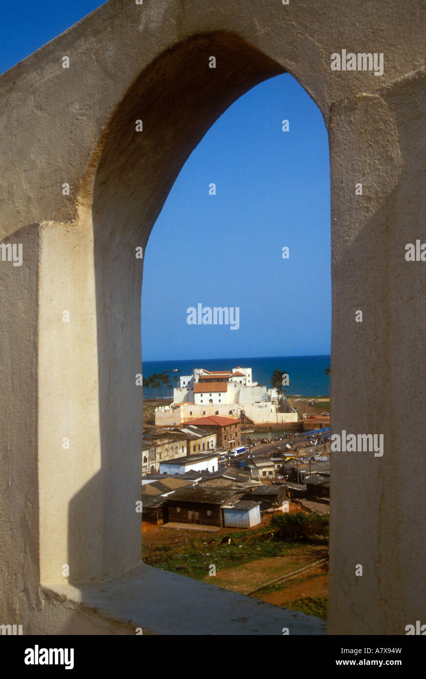Ghana: Elmina, Elmina castle, also known as 'St George's Castle as seen ...