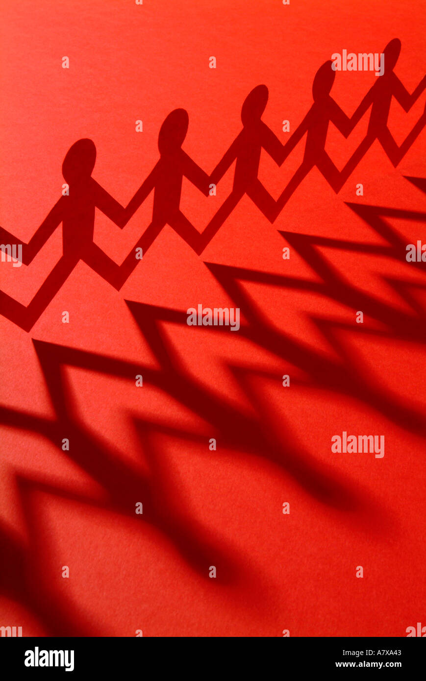 Paper chain people Stock Photo - Alamy