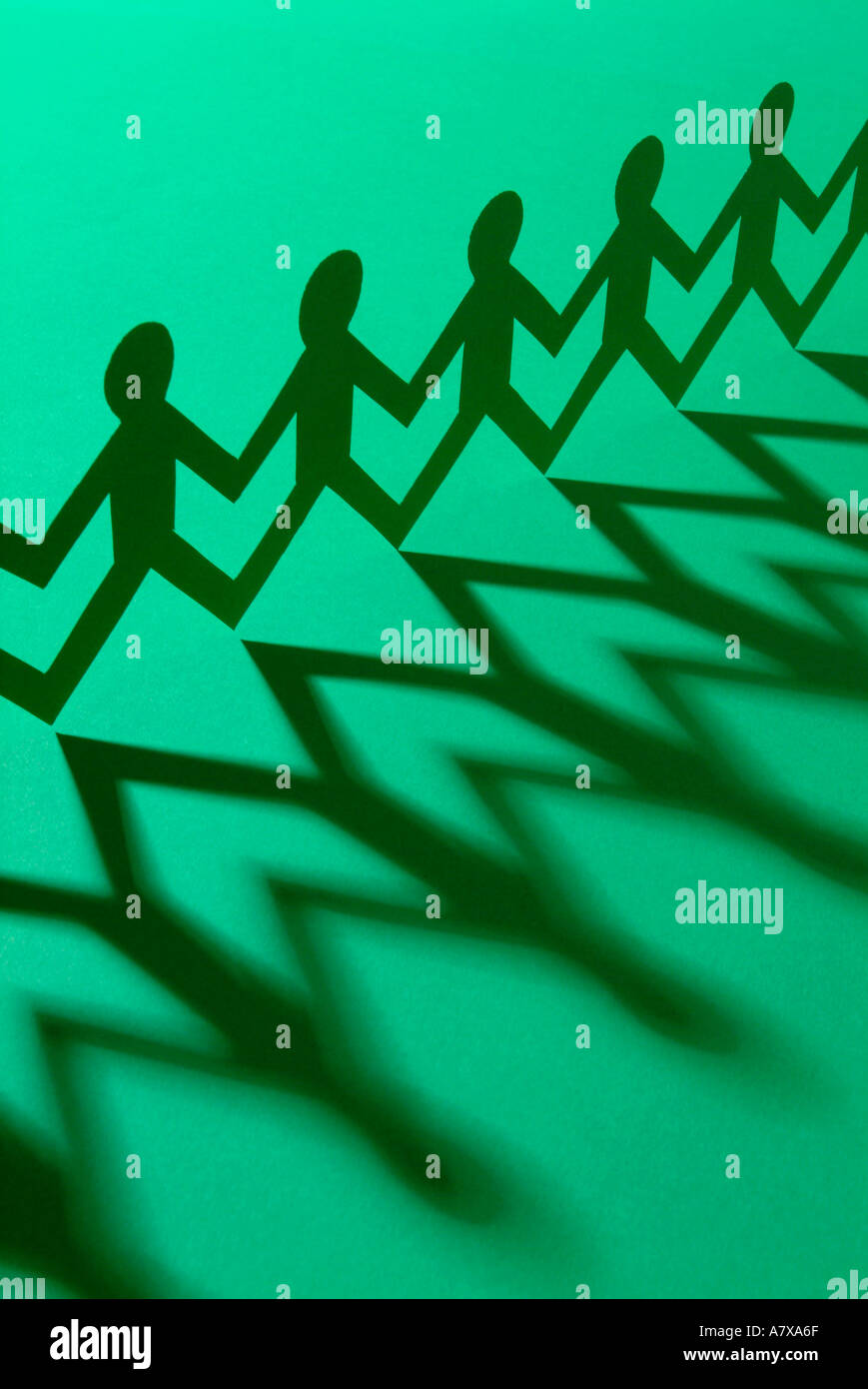 Paper chain people Stock Photo - Alamy