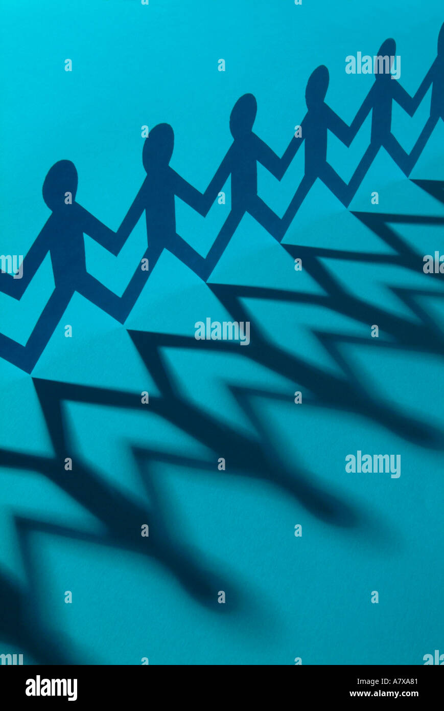 Paper chain people Stock Photo - Alamy